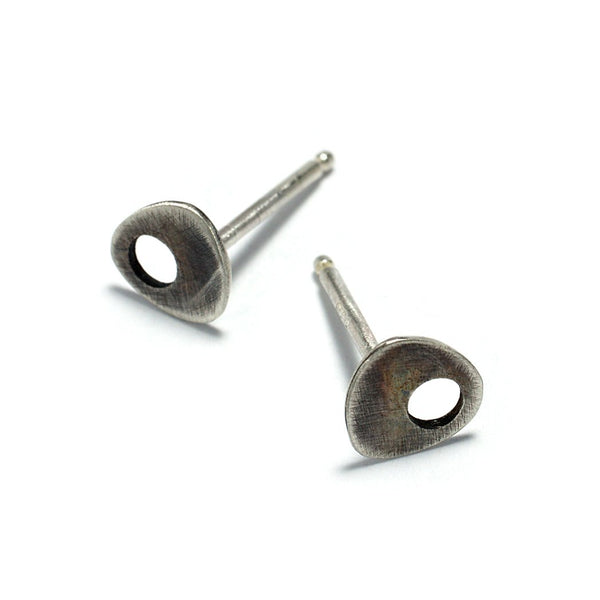 Sterling Silver Bermuda Triangle Stud Earring | Rarefy Studio